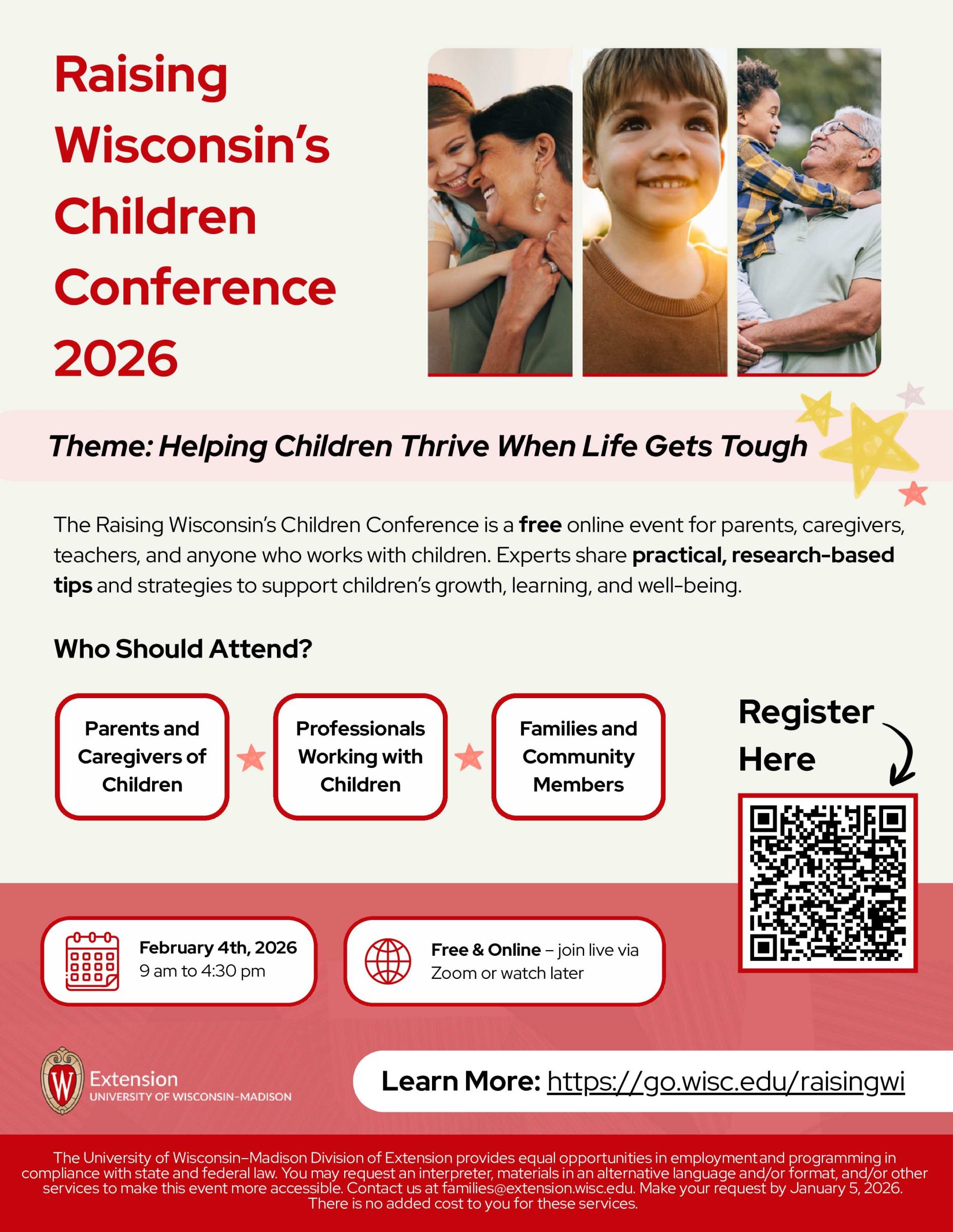 Raising Wisconsin’s Children Conference – Extension Marquette County